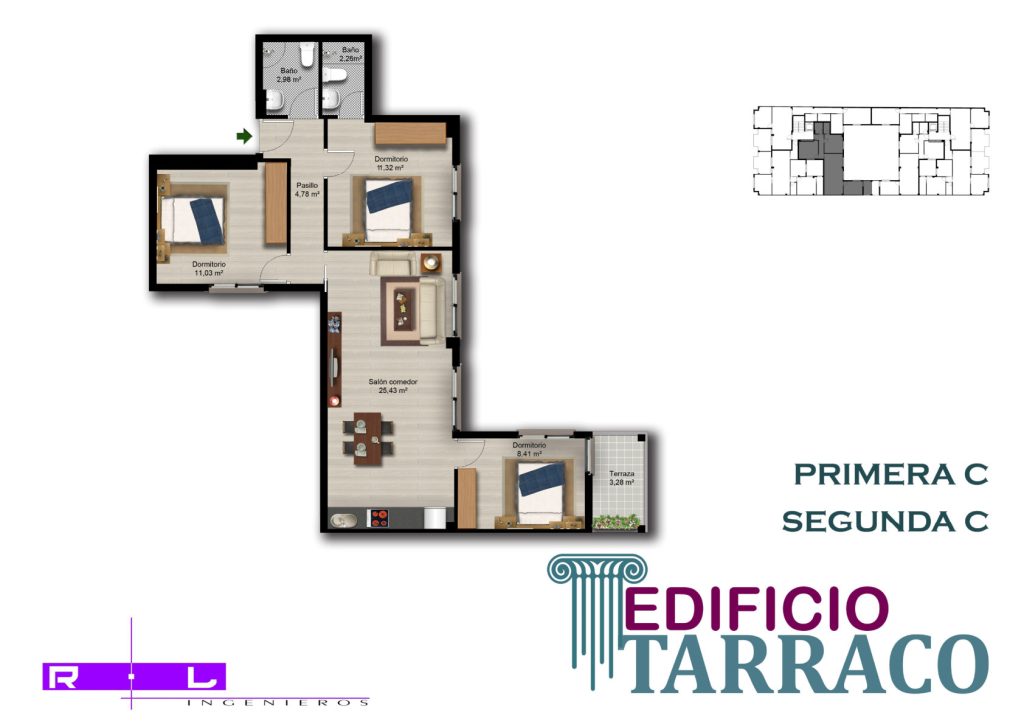PRIMERA C Y SEGUNDA C – Edificio Tarraco | Romero López Ingenieros